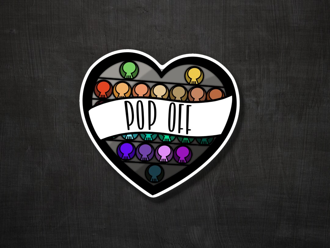 Pop off Sticker, Fidget Sticker, Mental Health Sticker, Rainbow Sticker ...