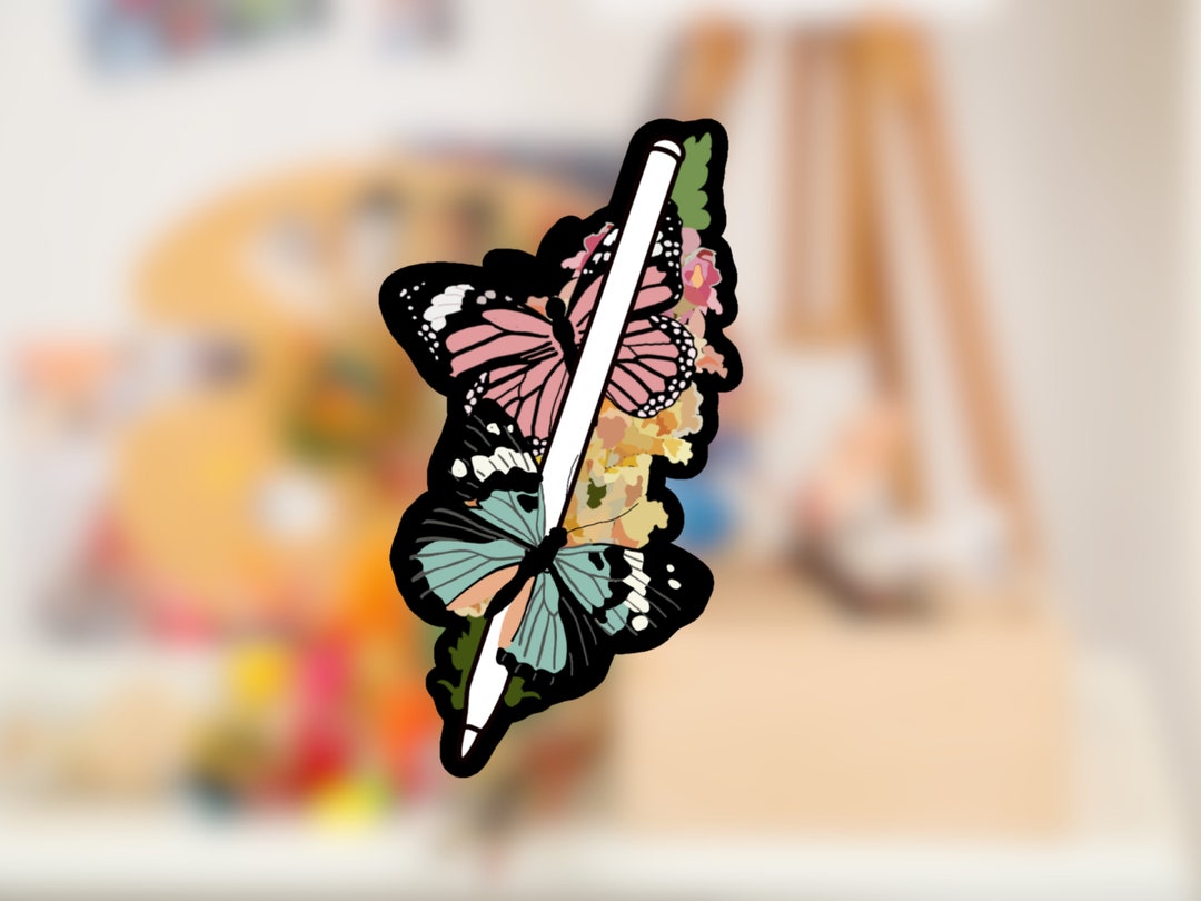 Pencil Sticker, Gift for Graphic Designer, Gift for Artist, Gift for ...