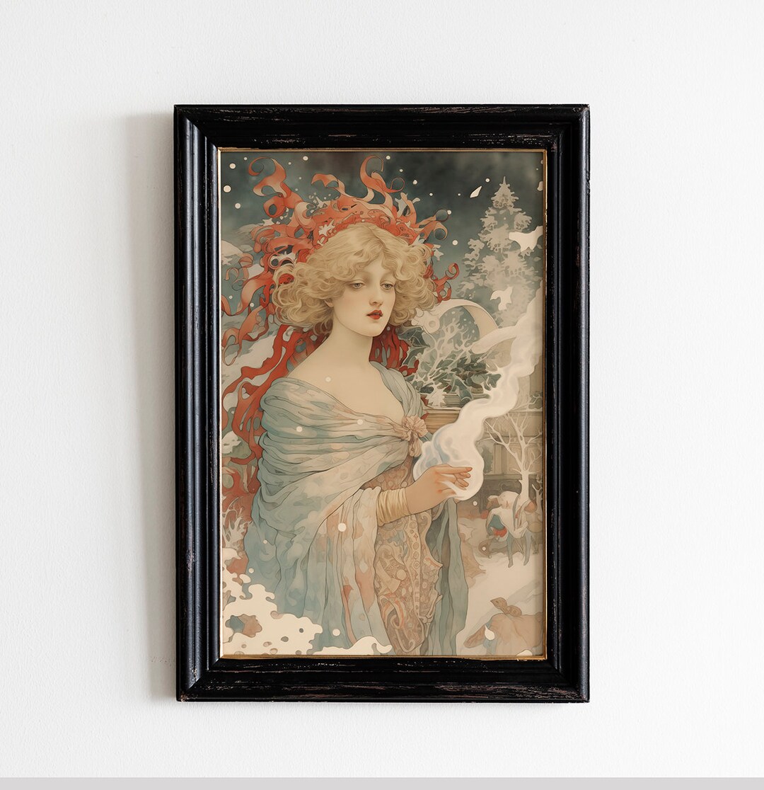 Vintage Snow Queen Printable Watercolour Wall Art | Downloadable ...