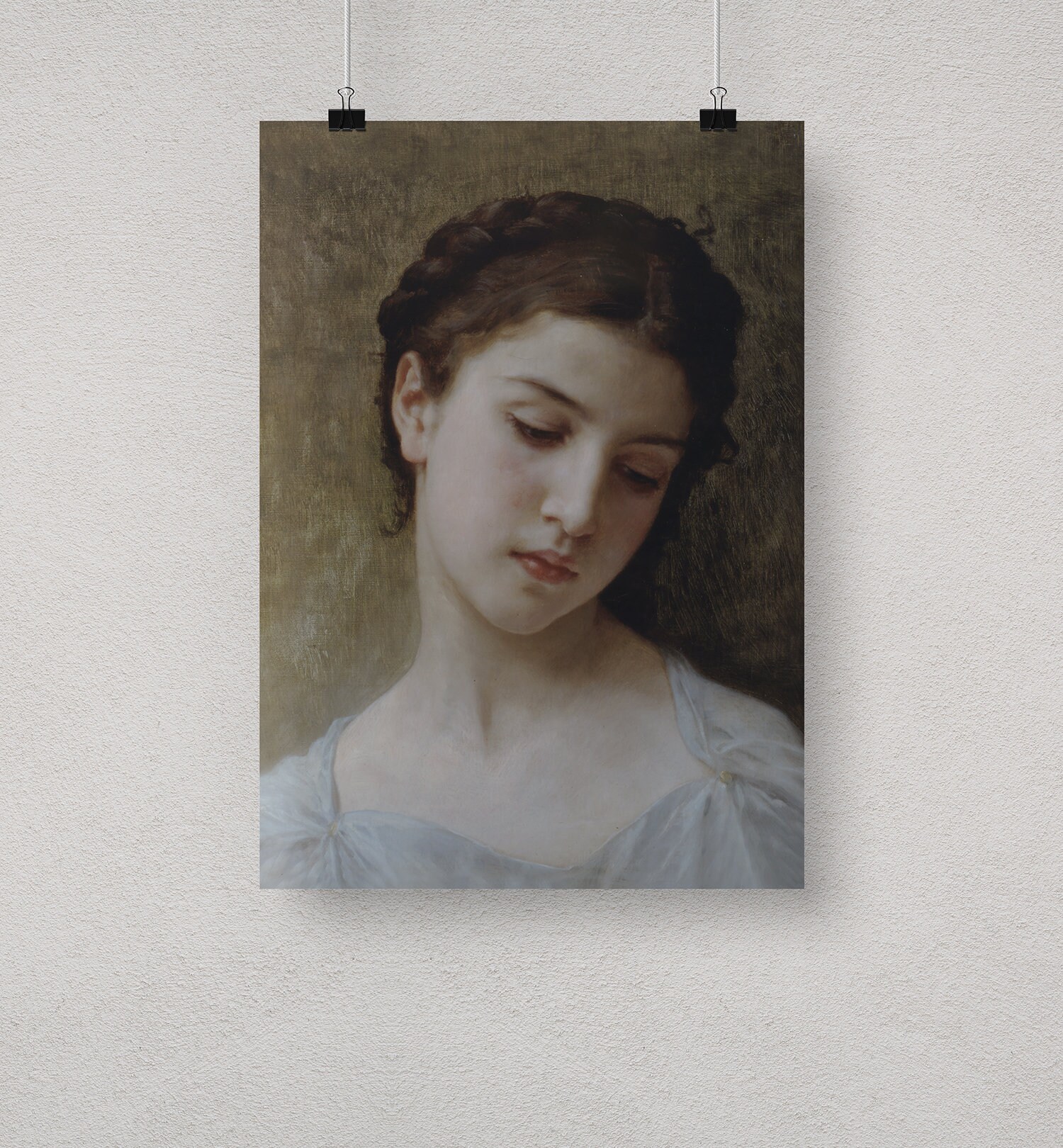 Vintage Female Portrait Print Printable Wall Art Moody - Etsy