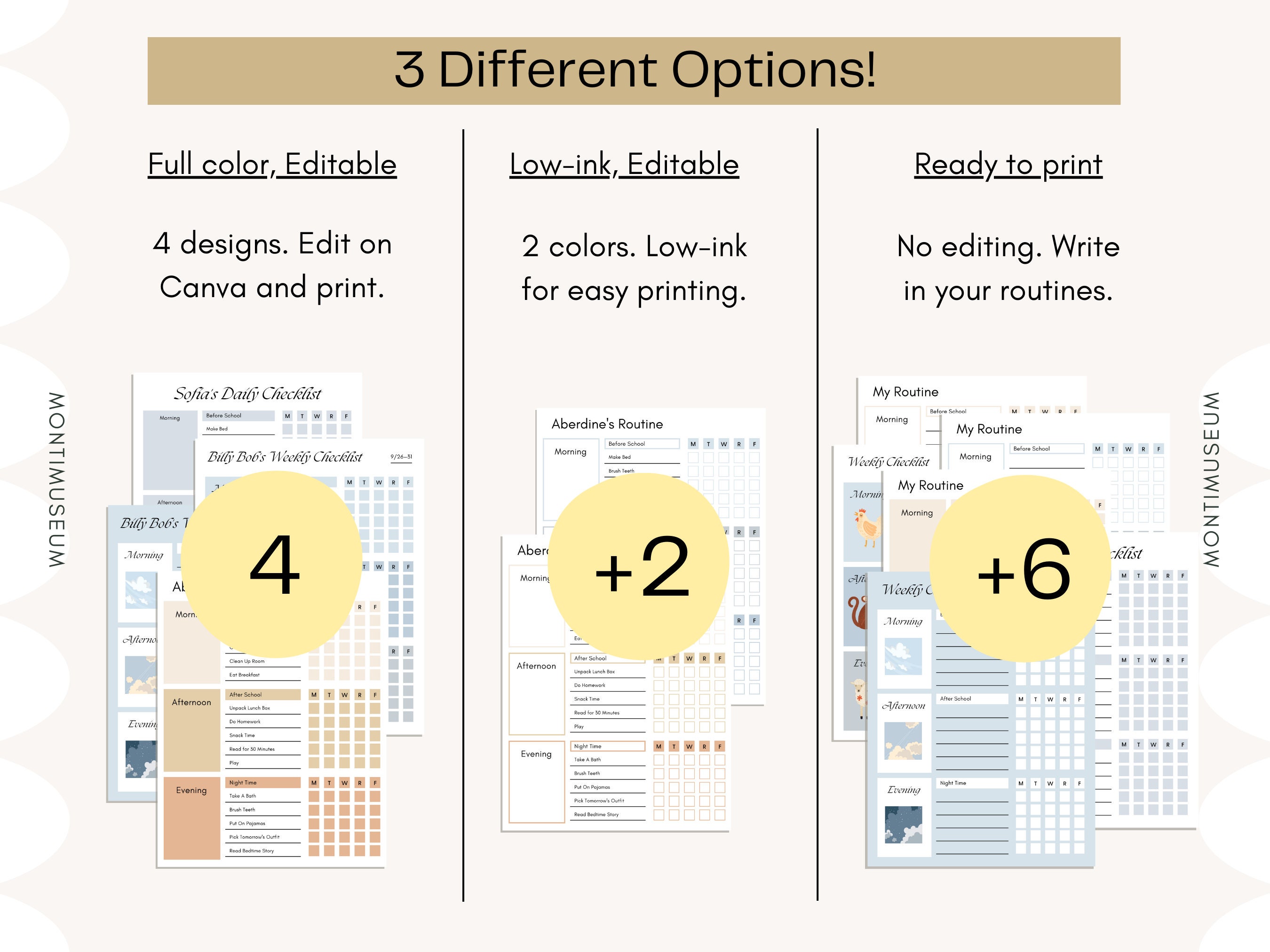 Editable Montessori Morning Checklist for Kids a Visual Schedule for ...