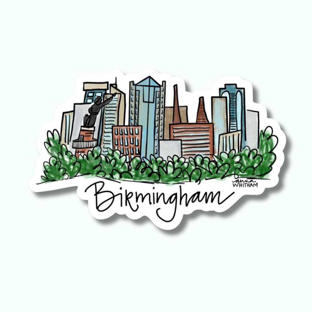 Birmingham Skyline Sticker | Decorative Sticker | Fun | Cute Vinyl ...