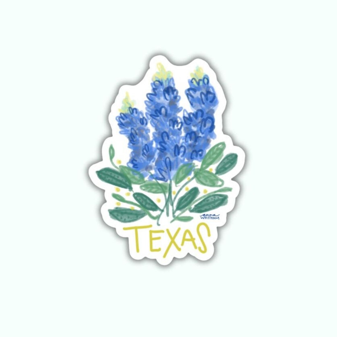 Texas Bluebonnet Sticker: State Flower Vinyl Decal - Etsy