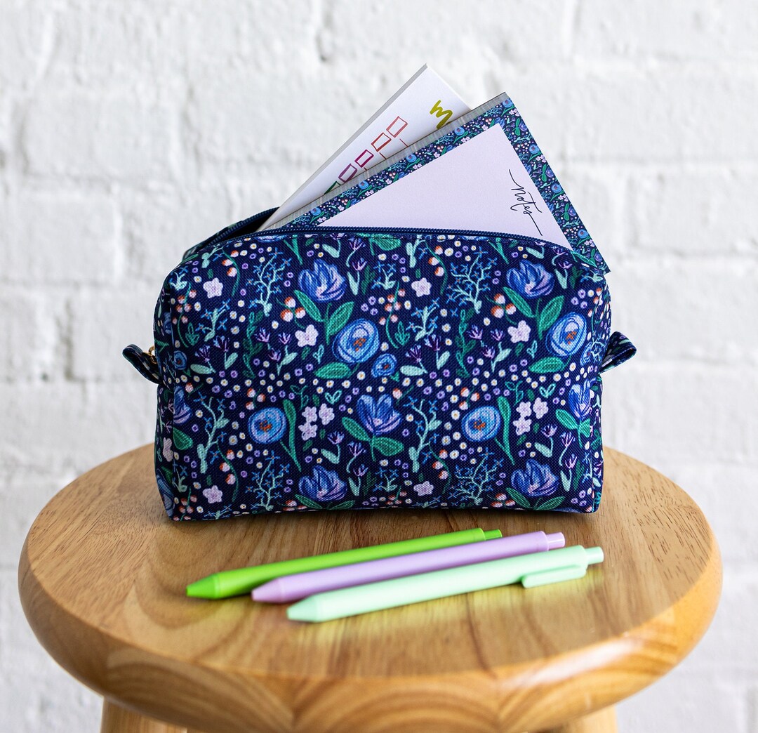 Alison Floral Zipper Pouch | Accessory Bag | Pencil Bag | Toiletry Kit ...