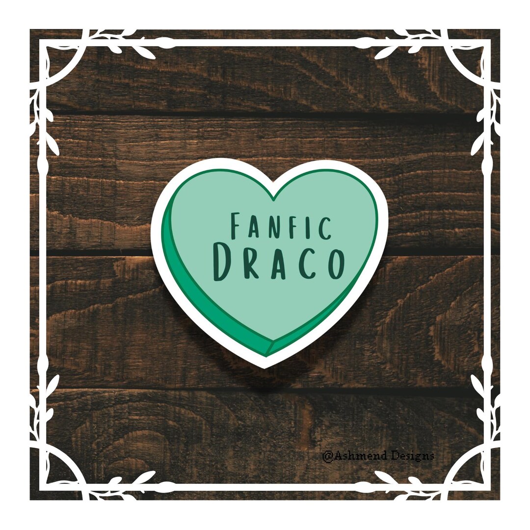 Fanfic Draco Heart Sticker Candy Heart Sticker Draco Malfoy Sticker ...