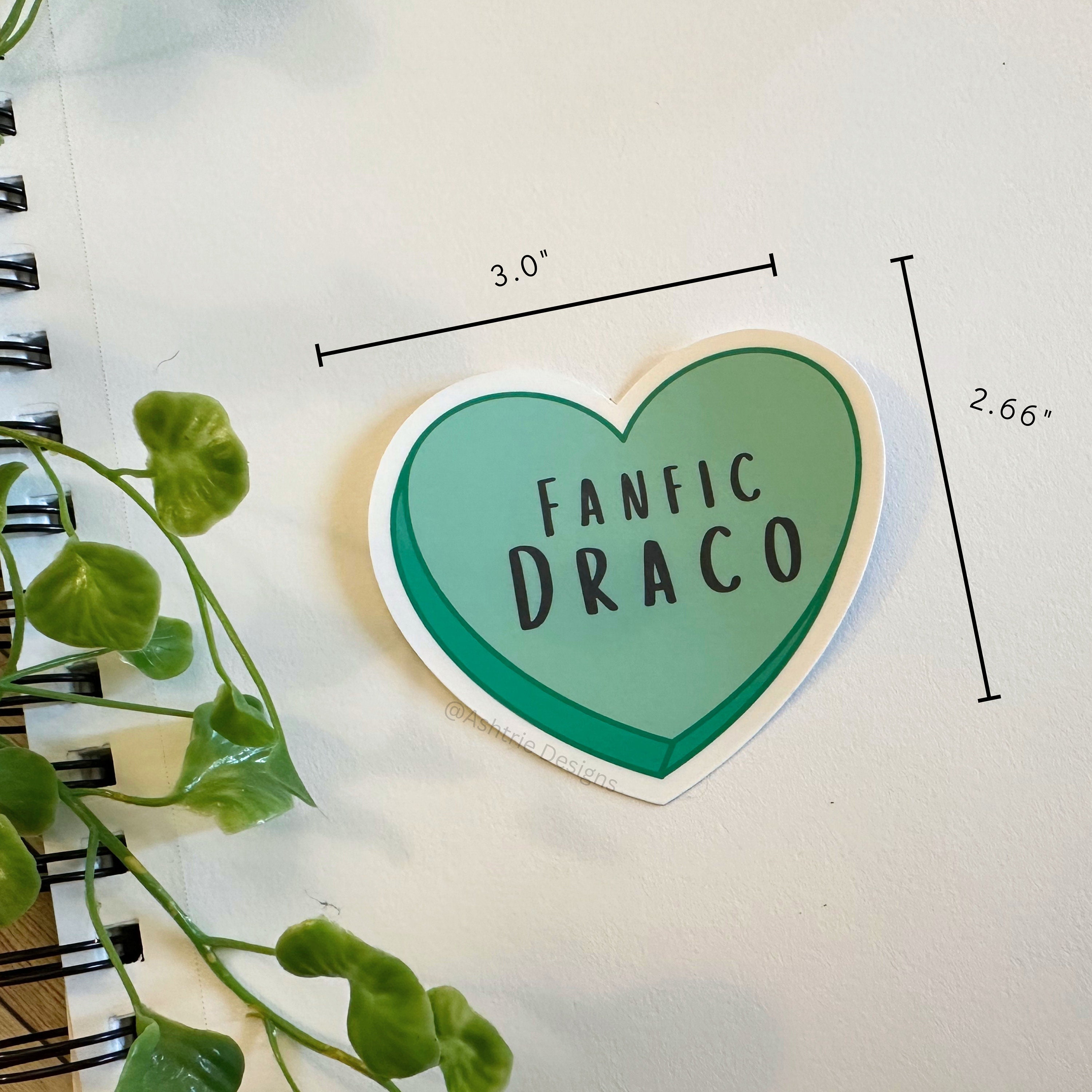 Fanfic Draco Heart Sticker Candy Heart Sticker Draco Malfoy Sticker ...