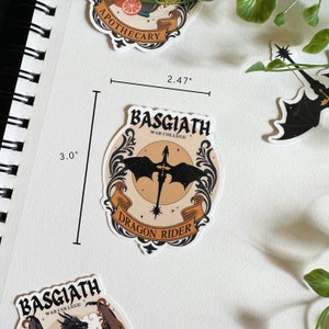 Fourth Wing Tairn Andarna Sticker Basgiath War College Sticker Dragon ...