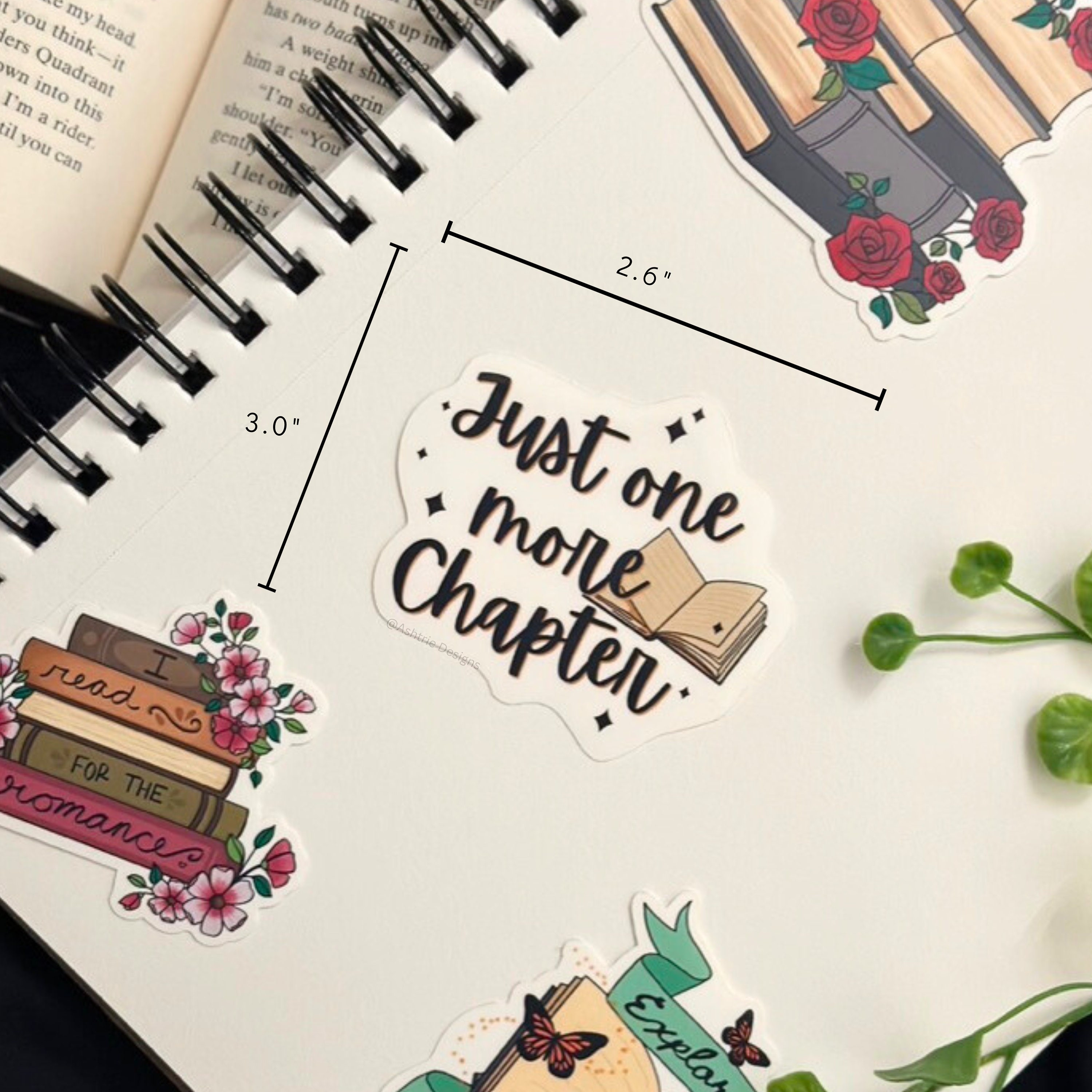 Just One More Chapter Sticker Book Sticker Kindle Sticker Laptop ...