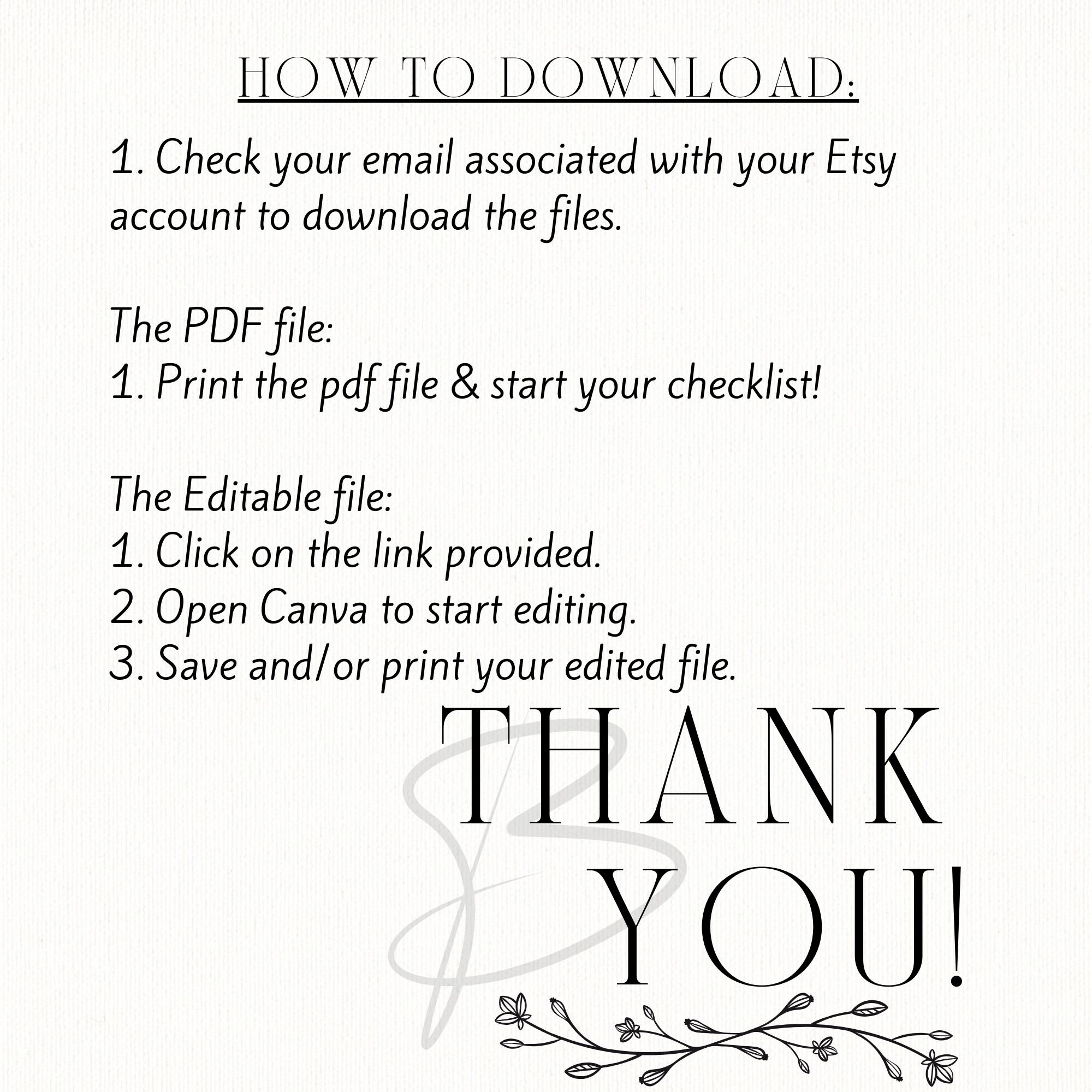 Editable Checklist Camping Packing - Etsy