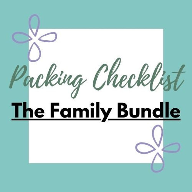 BUNDLE | Checklist | Packing | Family - Etsy