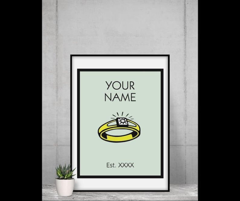 Customized Monopoly Wedding/engagement Print - Etsy