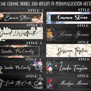 Floral Design Custom Office Desk Name Plate - Etsy