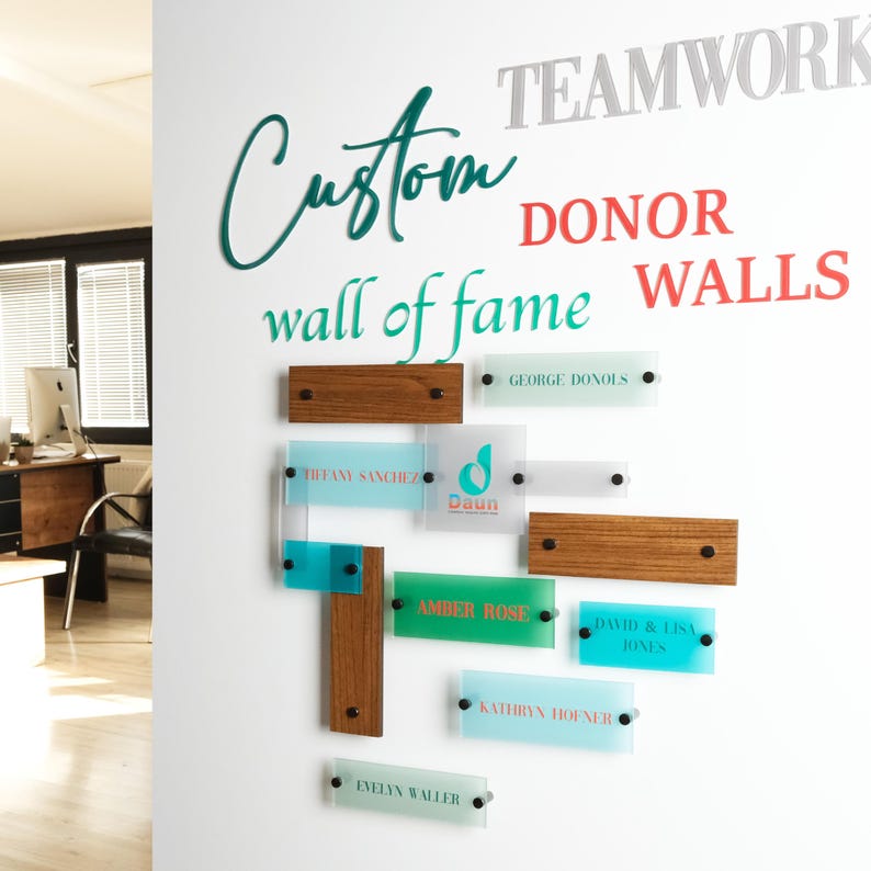 Custom Acrylic Nameplate: Personalized Wall or Door Sign - Etsy