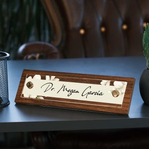 Personalized Wood Desk Name Plate: Custom Office Sign - Etsy