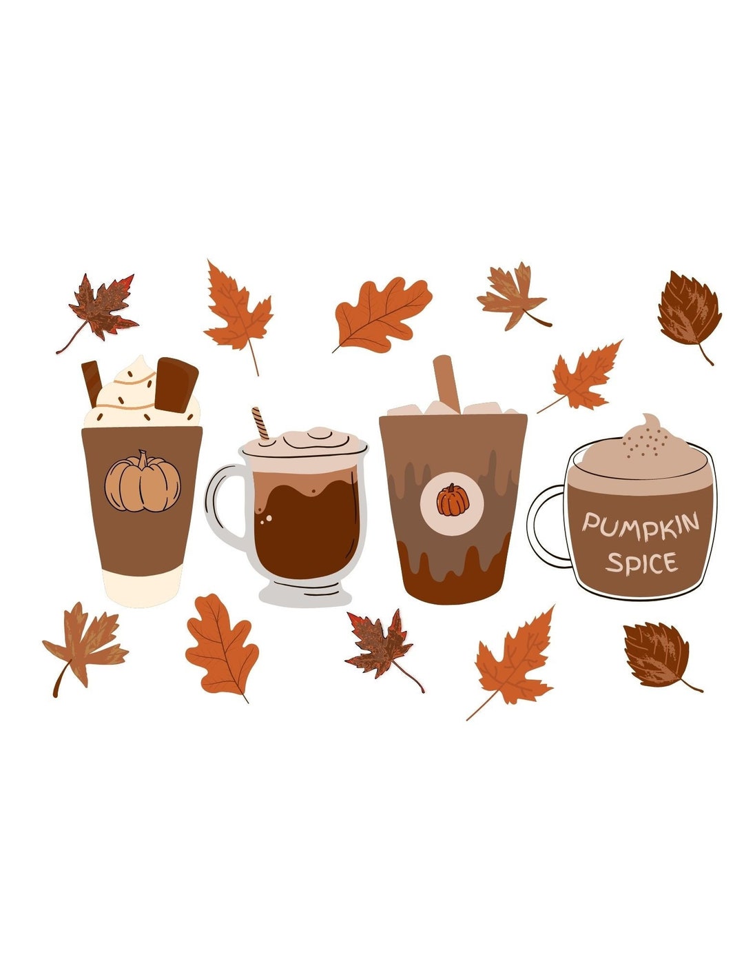 Fall Coffee Png, DIGITAL Art, Digital Art, INSTANT Digital Download Png ...