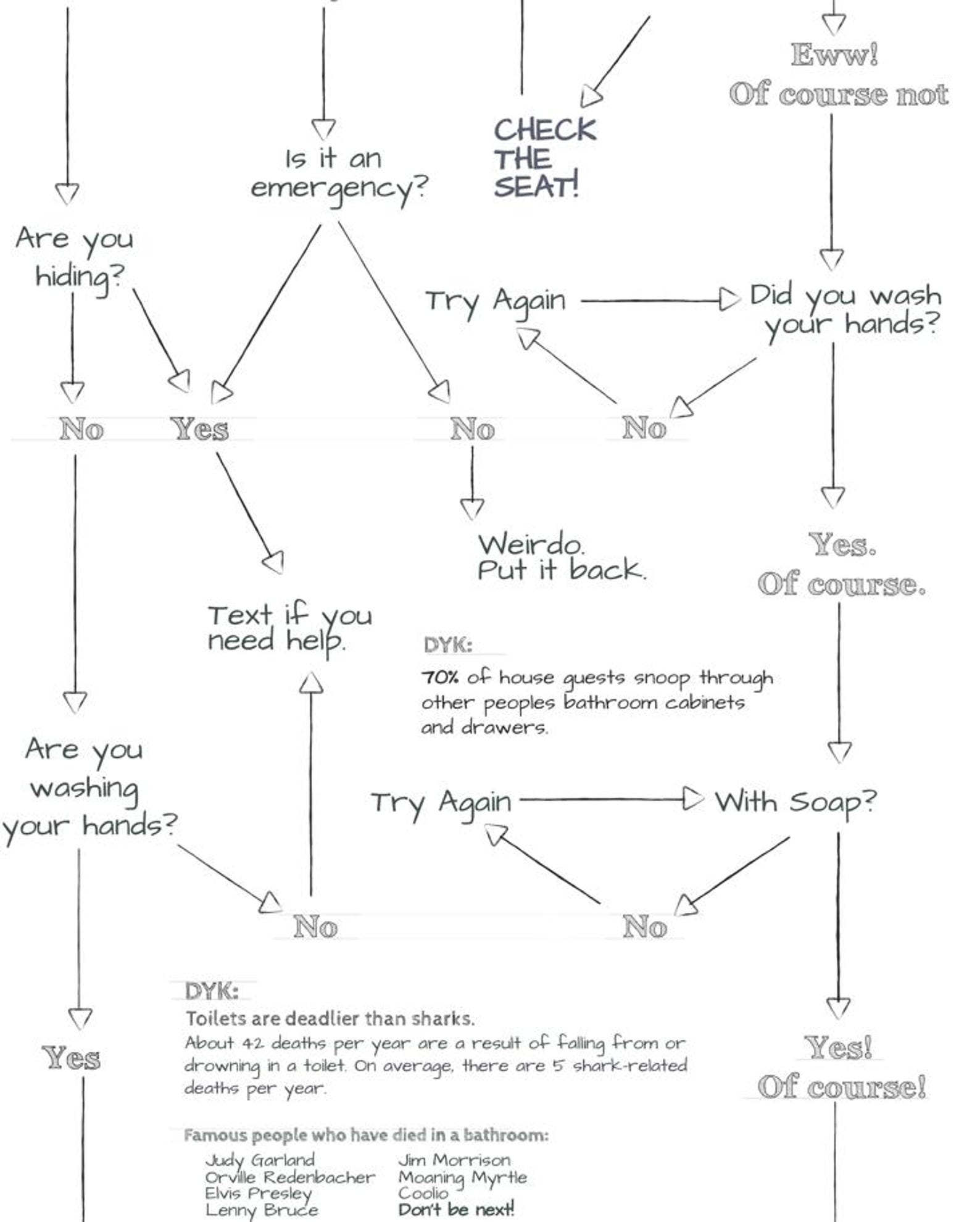 Bathroom Flow Chart Poster | Funny Bathroom Sign | Digital Download ...