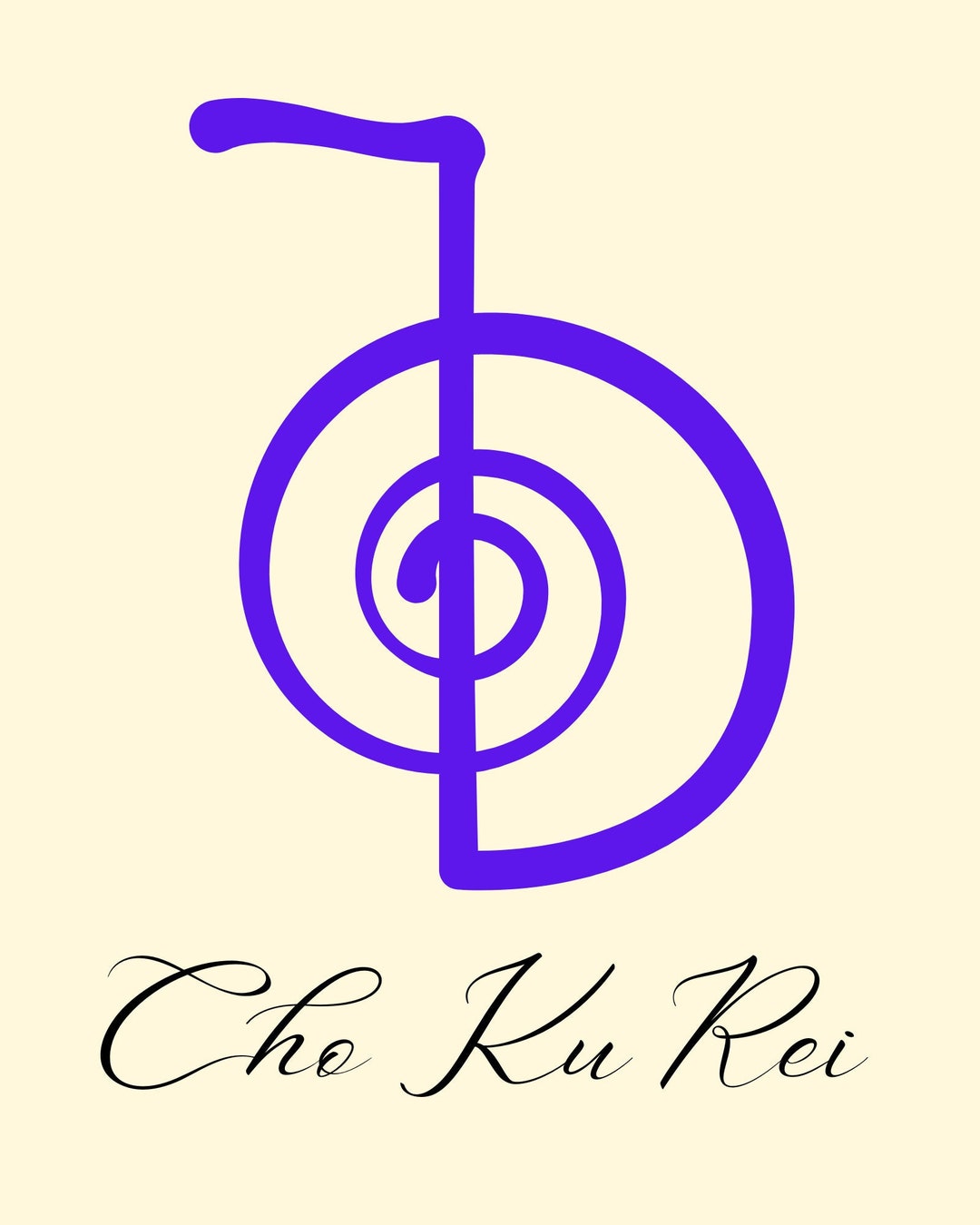 Reiki Healing Symbol Printable Wall Art Home Decor Picture Cho Ku Rei ...