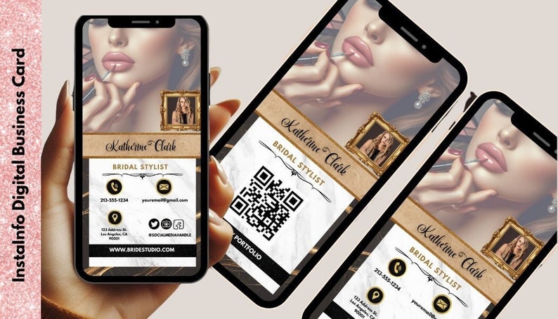 Digital Business Card, Textable, Clickable Links, Qr Code, Beauty ...