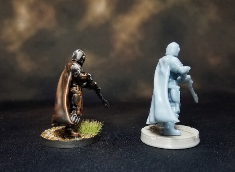 Mandalorian Miniature With Rifle Custom Star Wars Legion 3D Printed ...