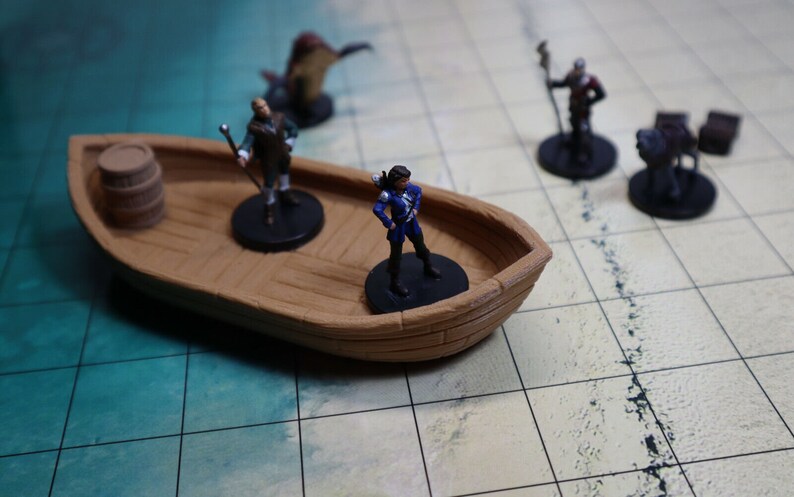 Cargo Boat Set With Crates and Barrels for Tabletop RPG D&D Pirates ...