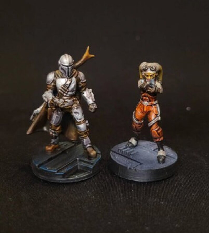 Mandalorian Miniature With Rifle Custom Star Wars Legion 3D Printed ...