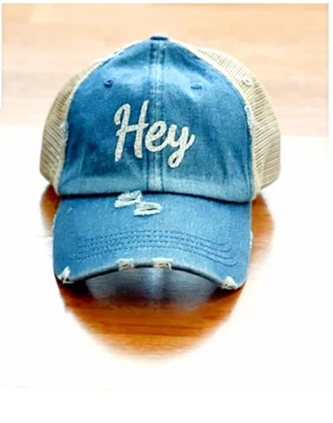 Vintage Trucker Hat/women's Trucker Hat/hey Hat/baseball Cap/ponytail ...