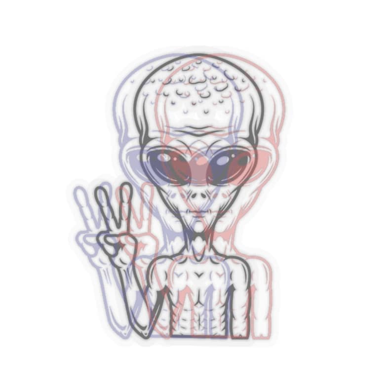 Trippy Alien Sticker - Etsy