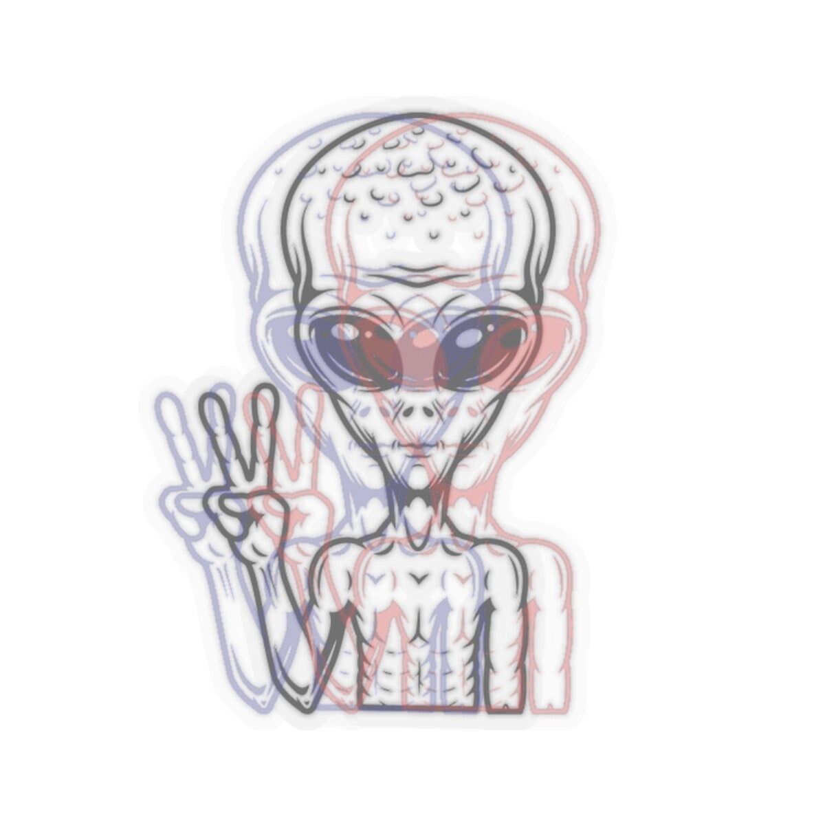 Trippy Alien Sticker - Etsy