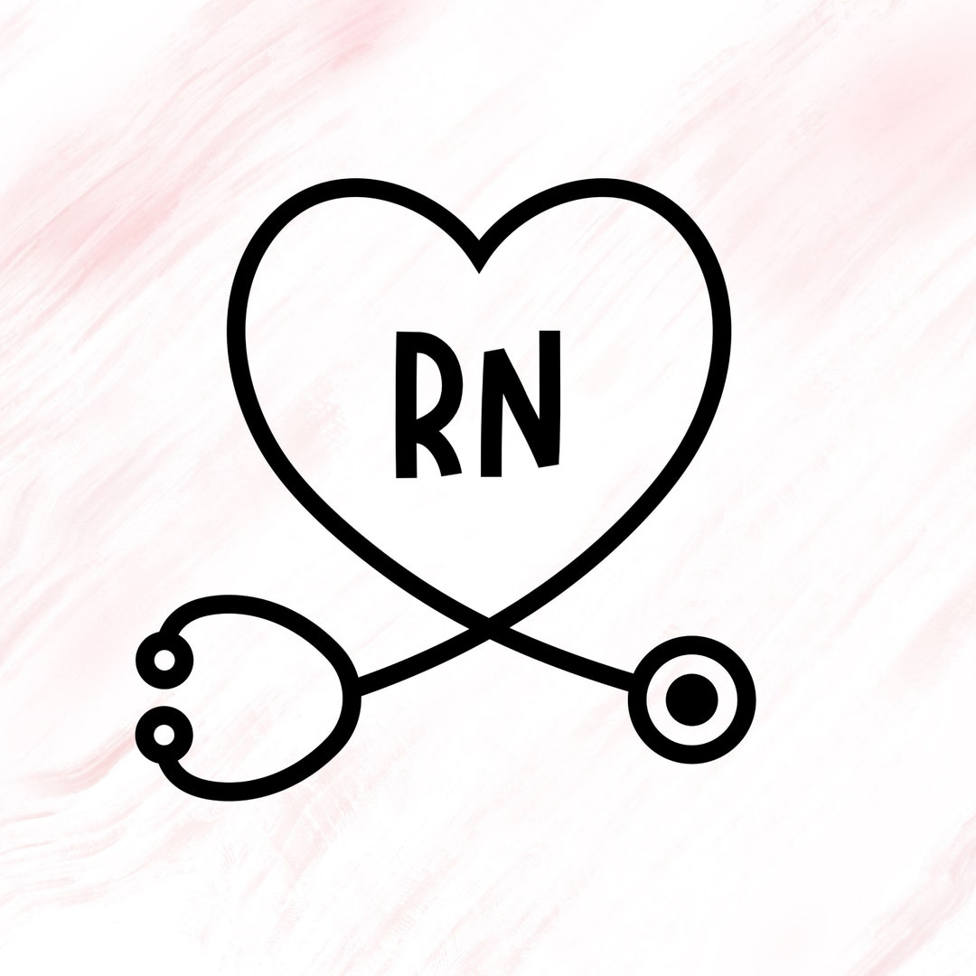 RN Heart Stethoscope PNG Digital Design - Etsy