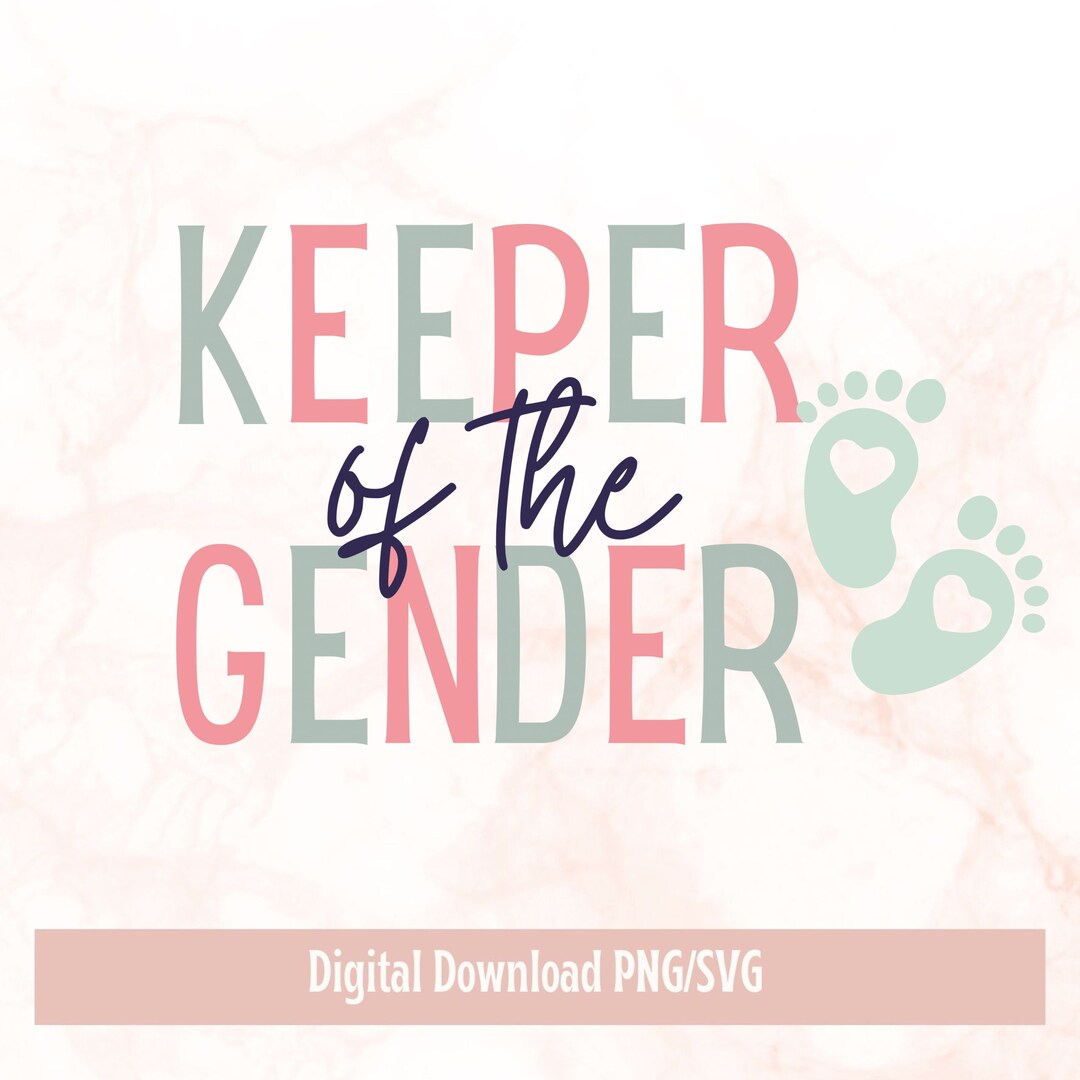 Keeper of the Gender Pink and Green Gender Reveal Design - Etsy