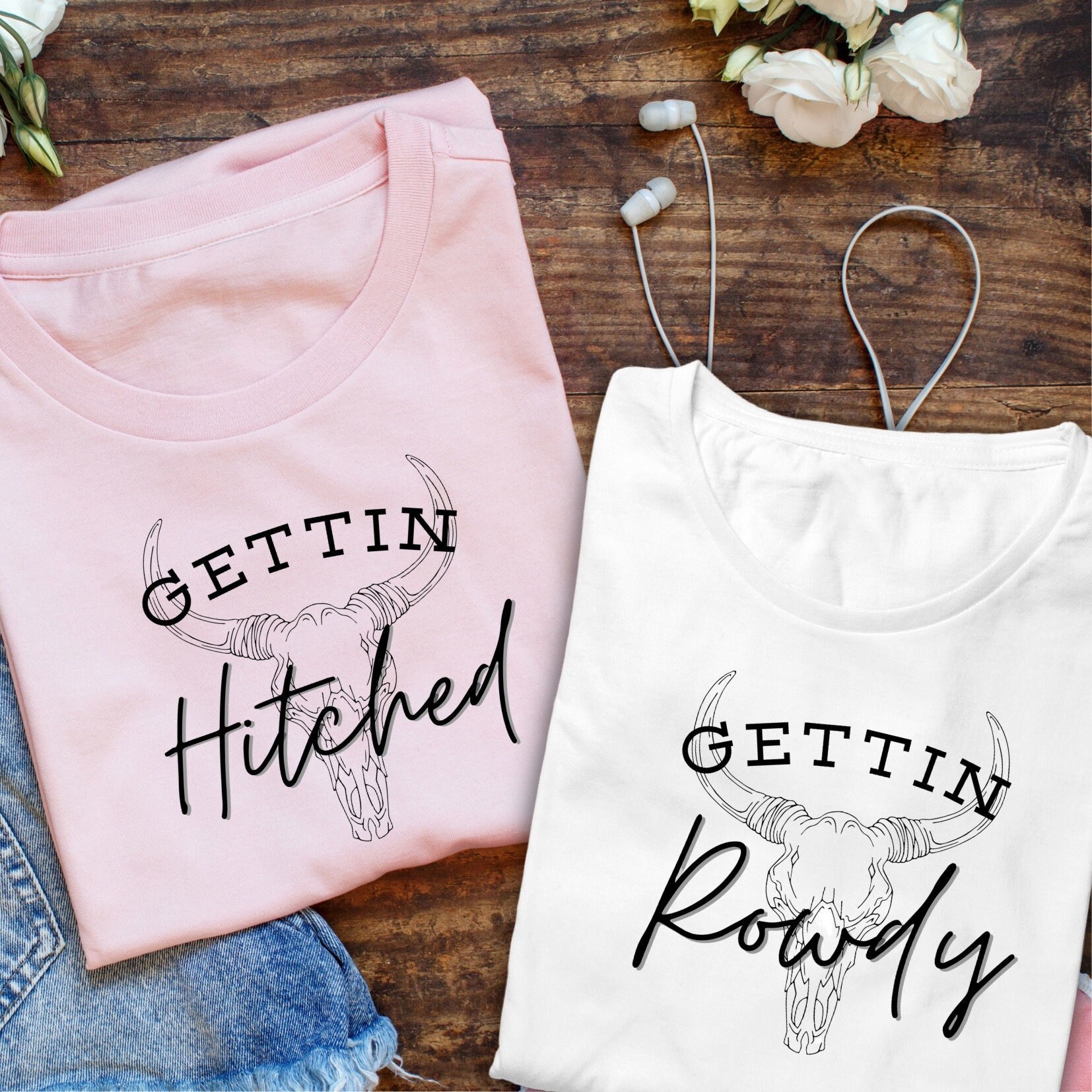 Gettin Hitched Gettin Rowdy Bundle Bachelorette Party PNG Digital ...