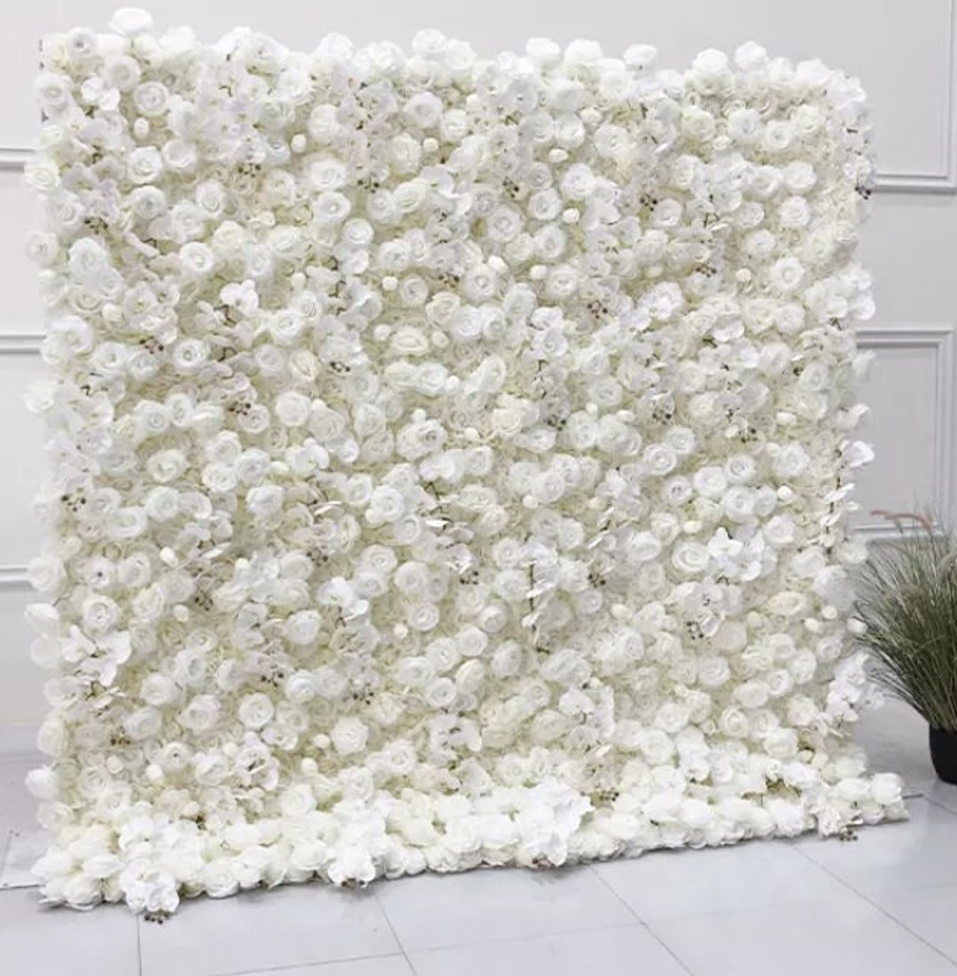 8x8 White Flower Wall Floral Large Backdrop Wedding Bridal Baby ...