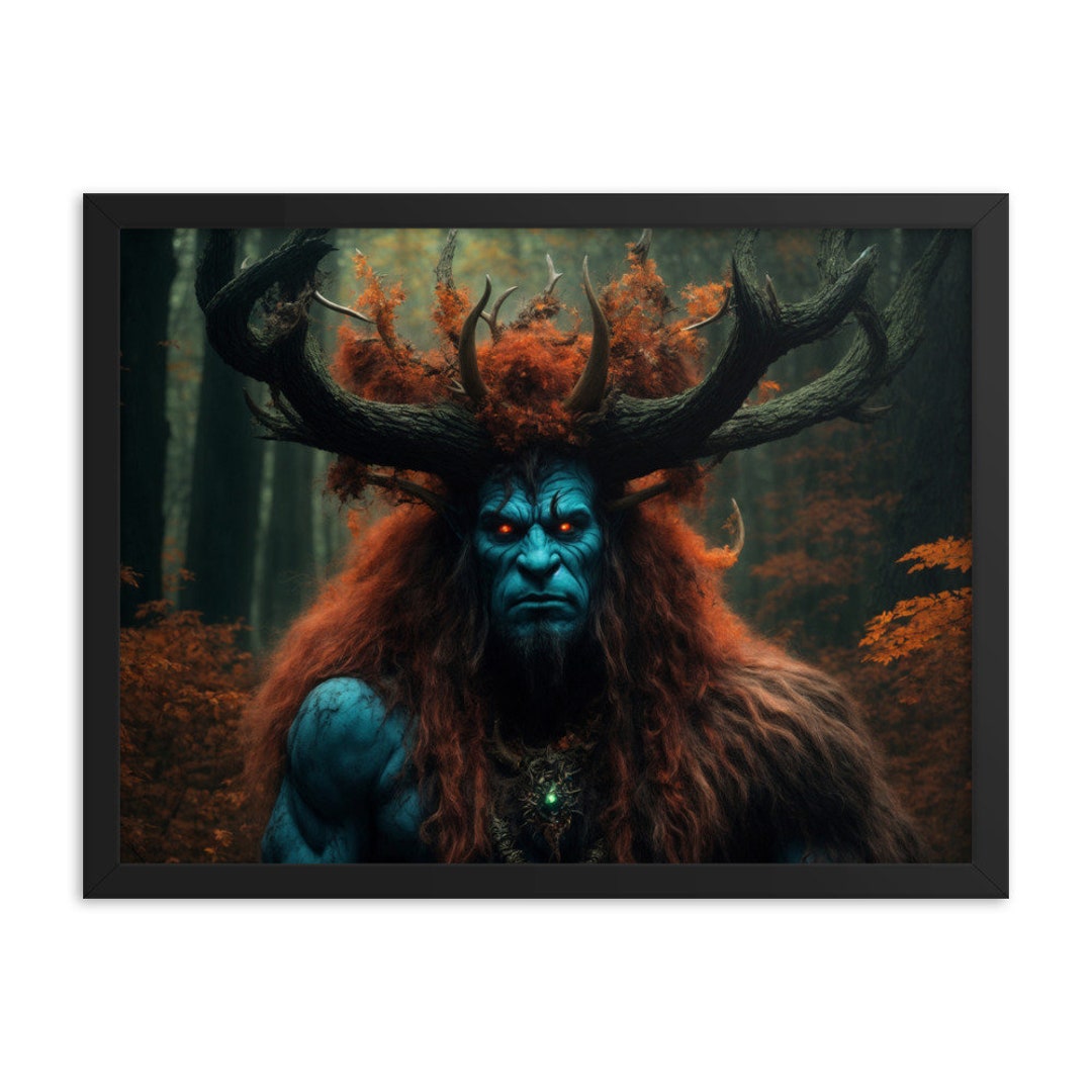 Cernunnos the Demonic Forest Fiend Framed Digital Framed Art - Etsy
