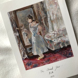 The Cheval Glass "original Painting Acrylic A5 ", Tiny Artwork, Small ...