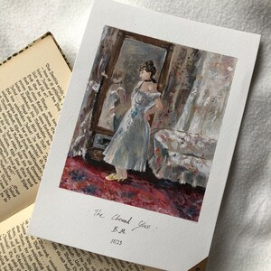 The Cheval Glass "original Painting Acrylic A5 ", Tiny Artwork, Small ...