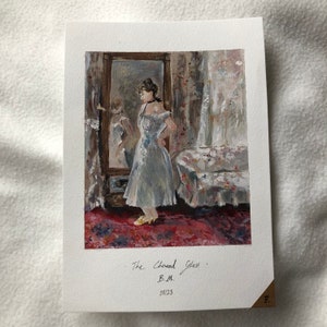 The Cheval Glass "original Painting Acrylic A5 ", Tiny Artwork, Small ...