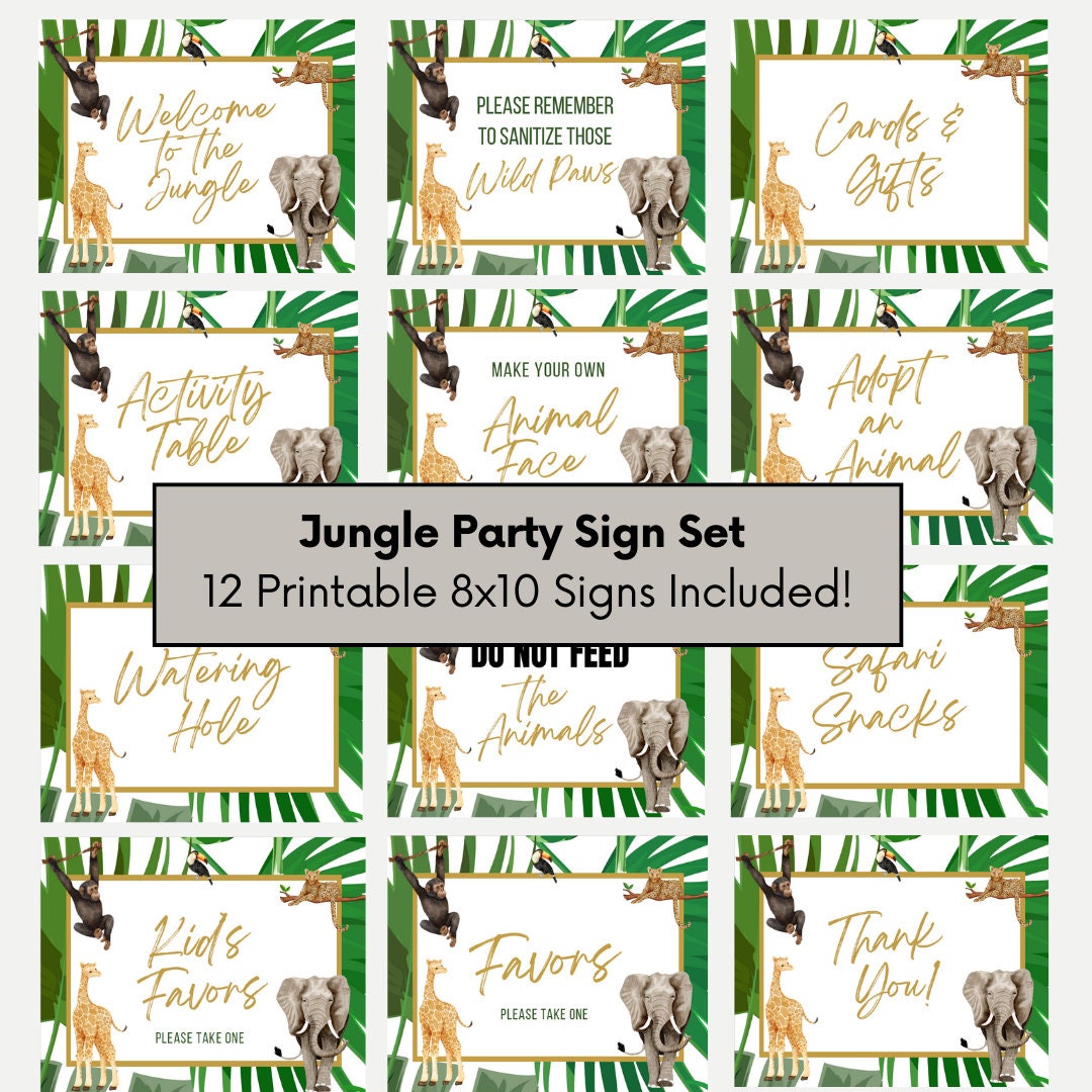 Young Wild and Three Safari Jungle Wild One Zoo Animal Birthday Party ...
