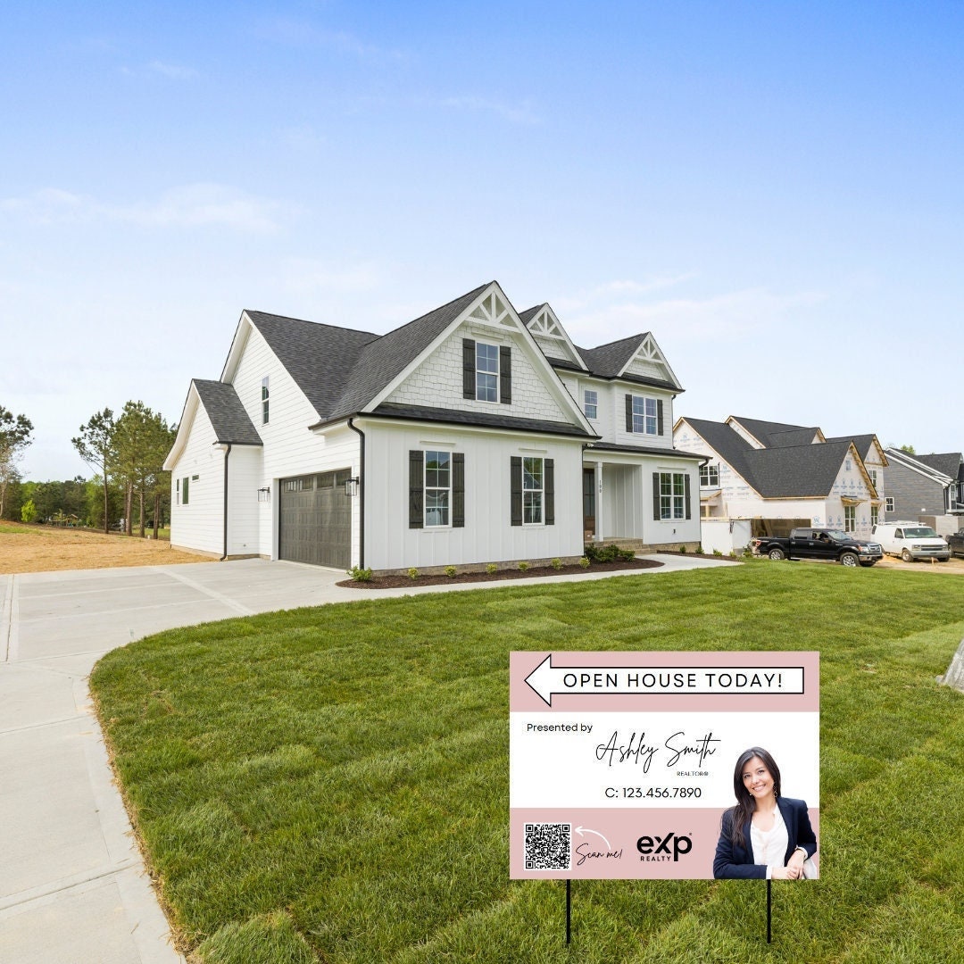 Real Estate Open House Yard Sign Template Customizable Digital Signage ...