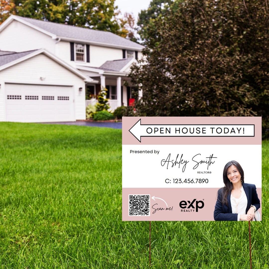 Real Estate Open House Yard Sign Template Customizable Digital Signage ...