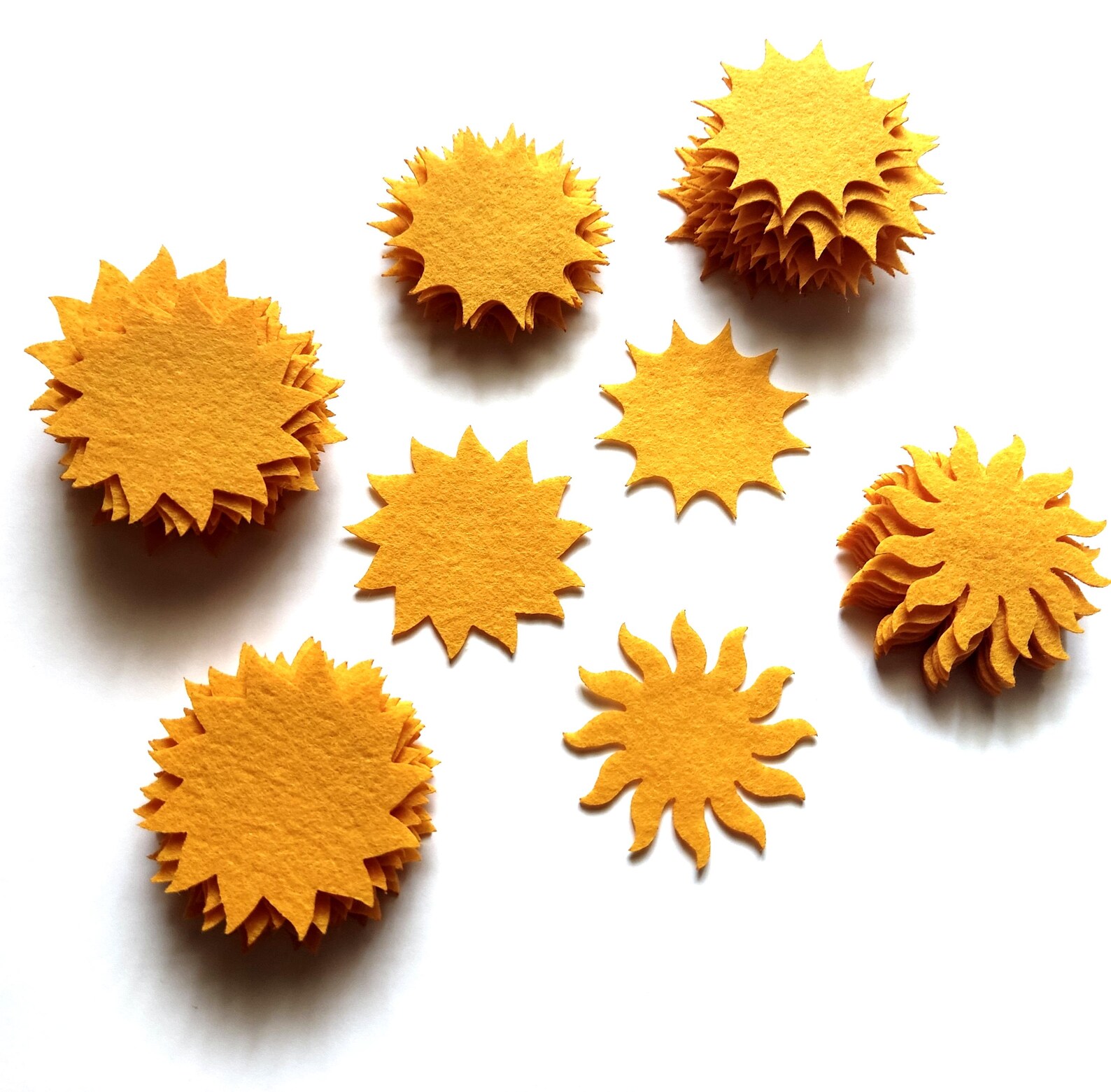 Felt Sun Die-cut Craft Supplies Sun Cutout for Sewing Craft Projects ...