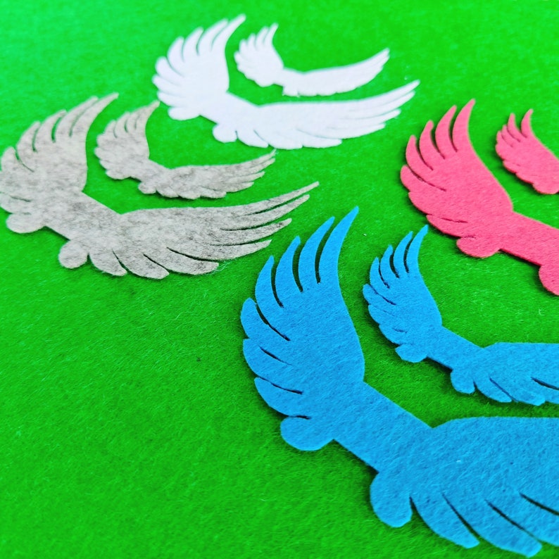 Die Cut Felt Angel Wings Felt Craft Supplies Eater Angel Wings Sewing ...