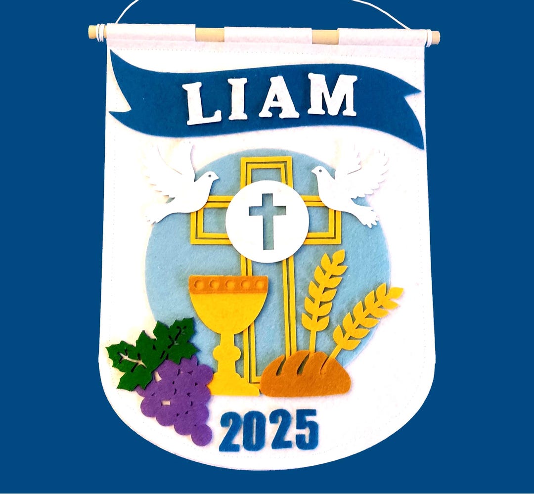 First Communion Banner | Assembled | Religious Celebration Decoration ...