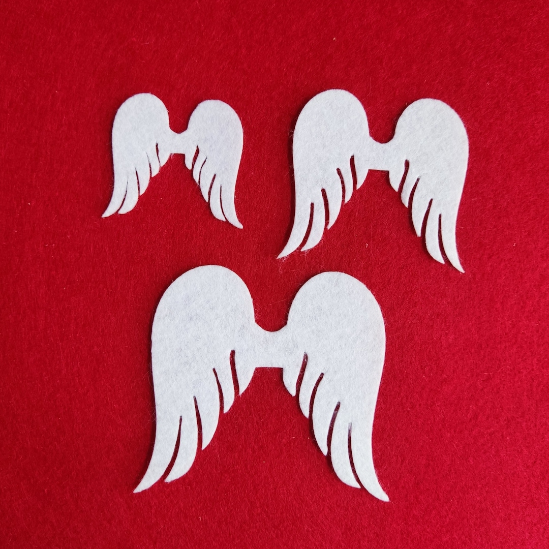 Die Cut Felt Angel Wings Felt Craft Supplies Easter Angel Wings Sewing ...