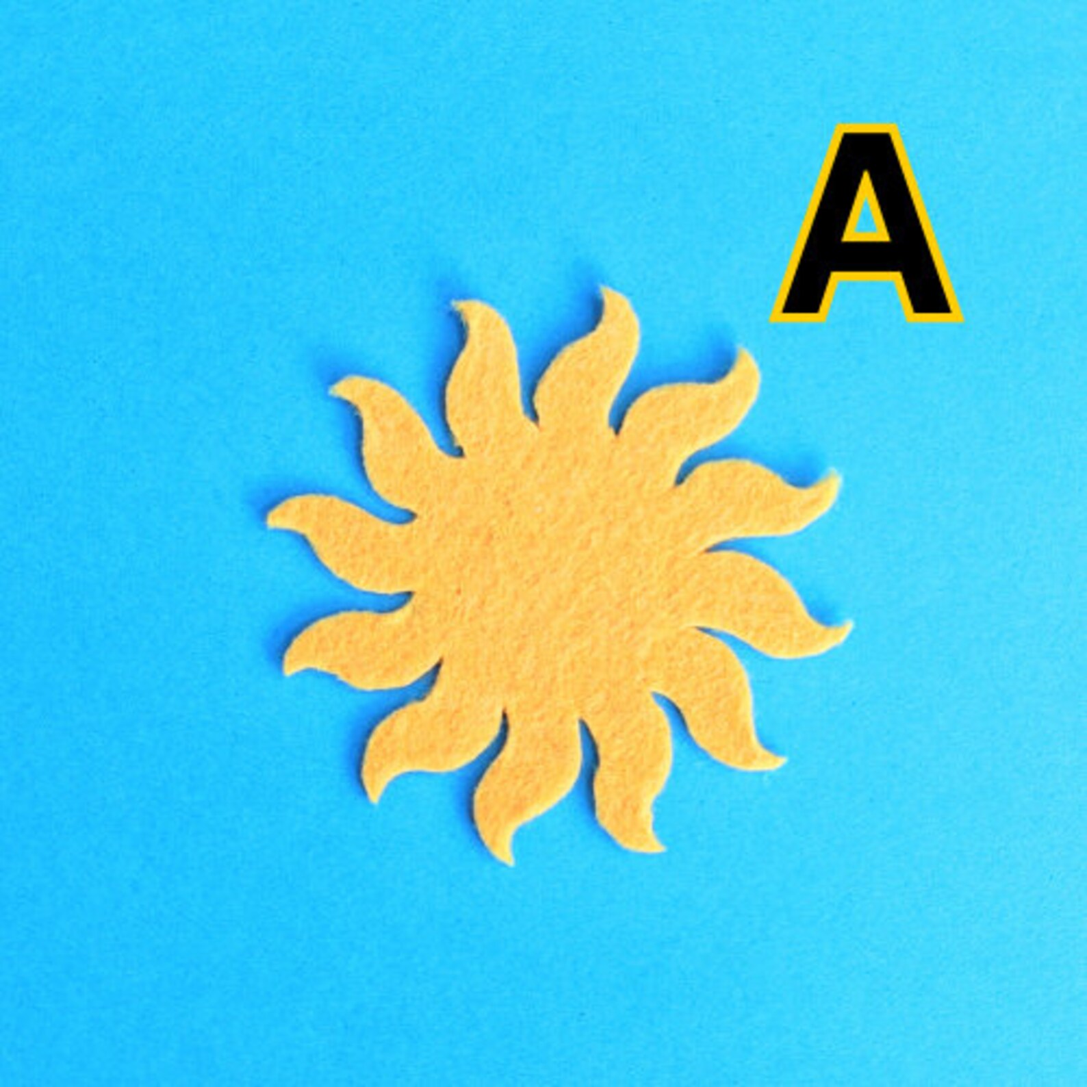 Felt Sun Die-cut Craft Supplies Sun Cutout for Sewing Craft Projects ...