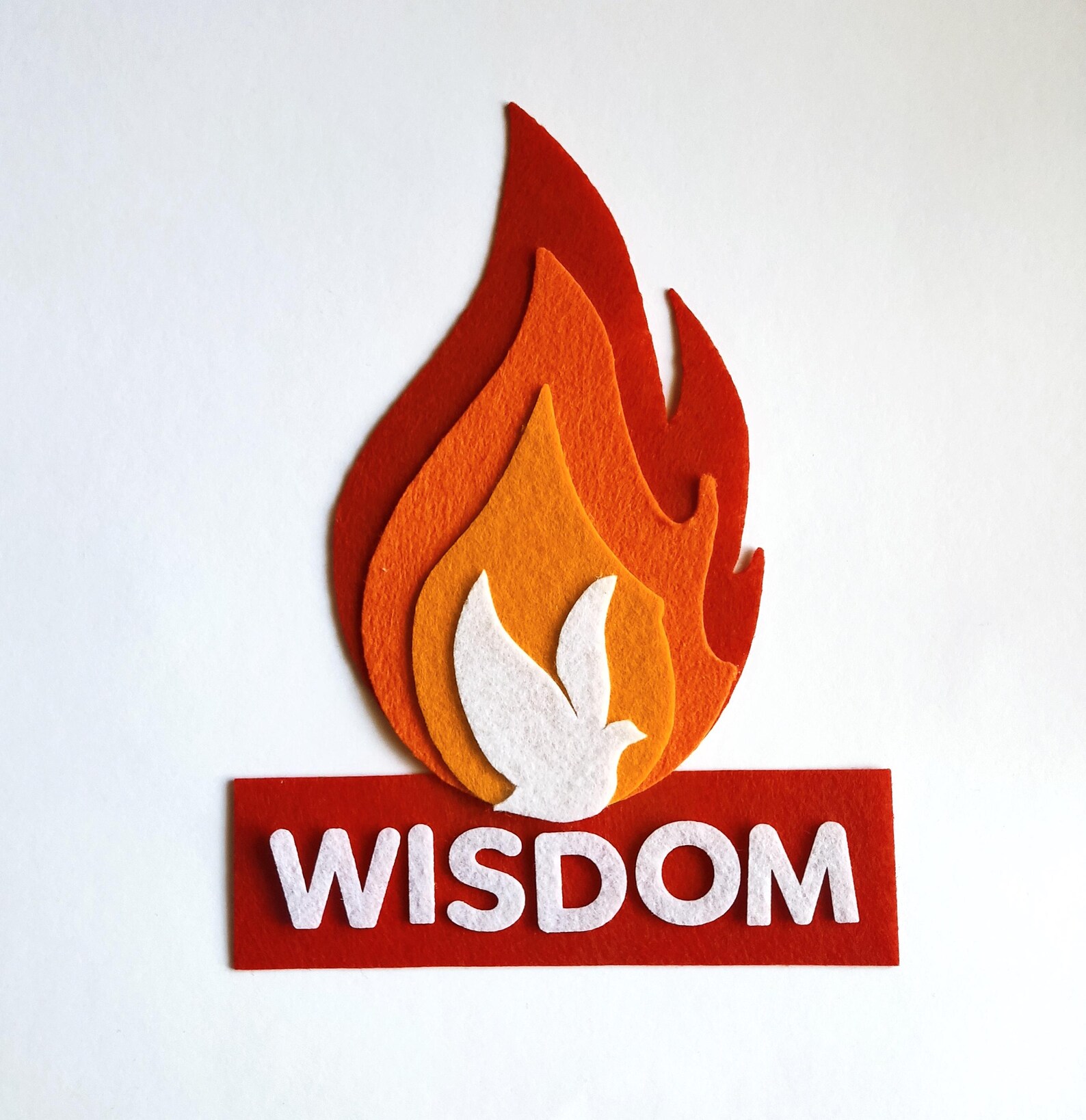Felt Pentecost Flame Gifts of the Spirit Religious Spiritual Decor ...