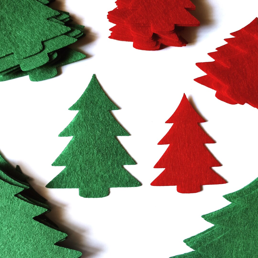 Felt Die Cut Christmas Tree Felt Craft Supplies Christmas Tree Sewing ...