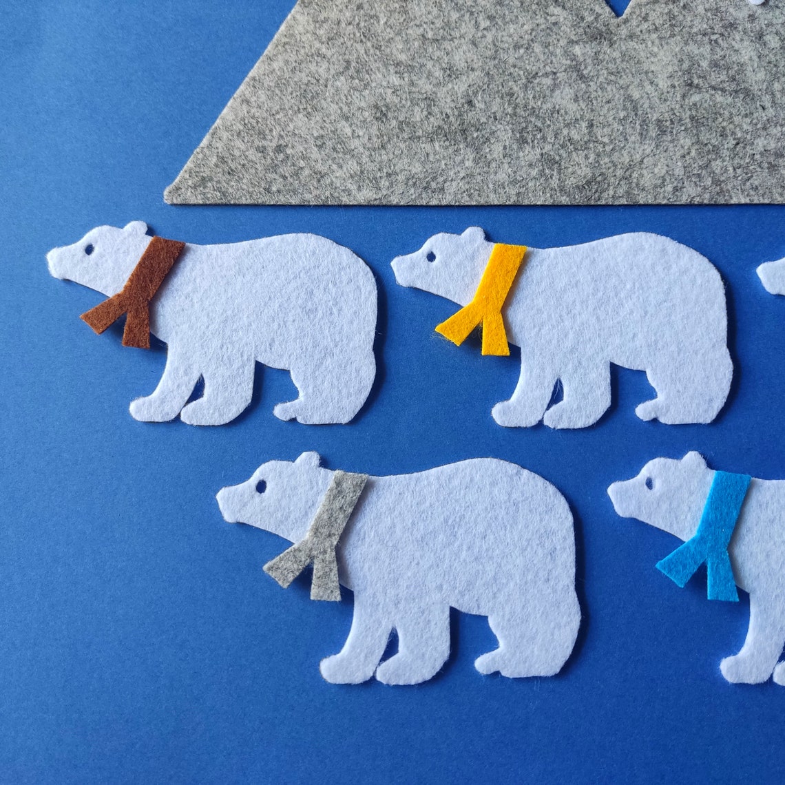 Felt Polar Bears Animals Felt Board Story Quiet Book Felt Set Preschool ...