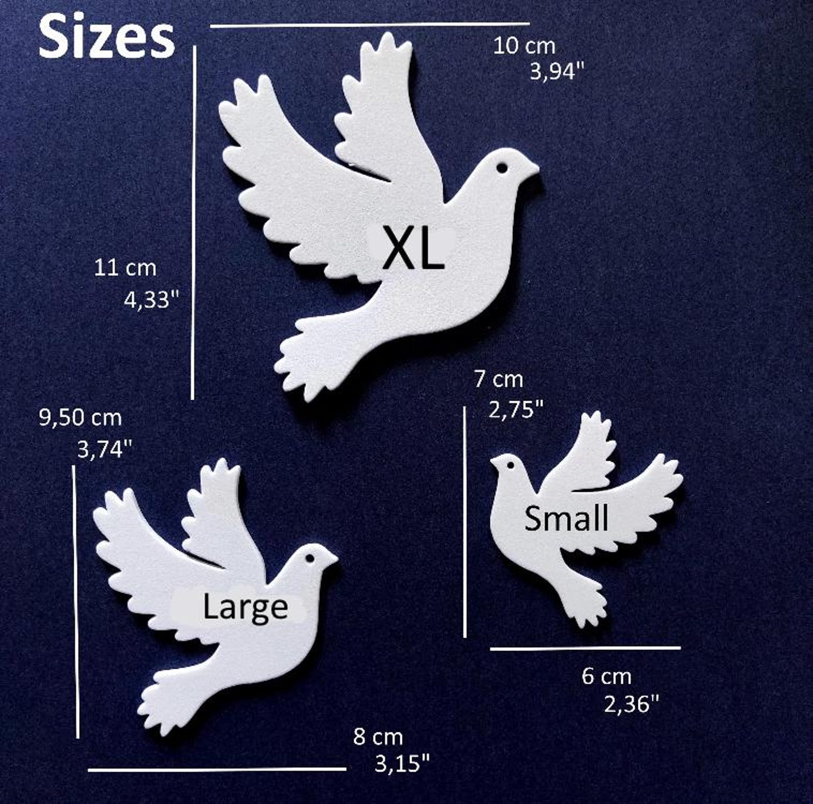 Dove Cutouts Foam EVA Dove Die Cut Foam Craft Supplies Christmas ...