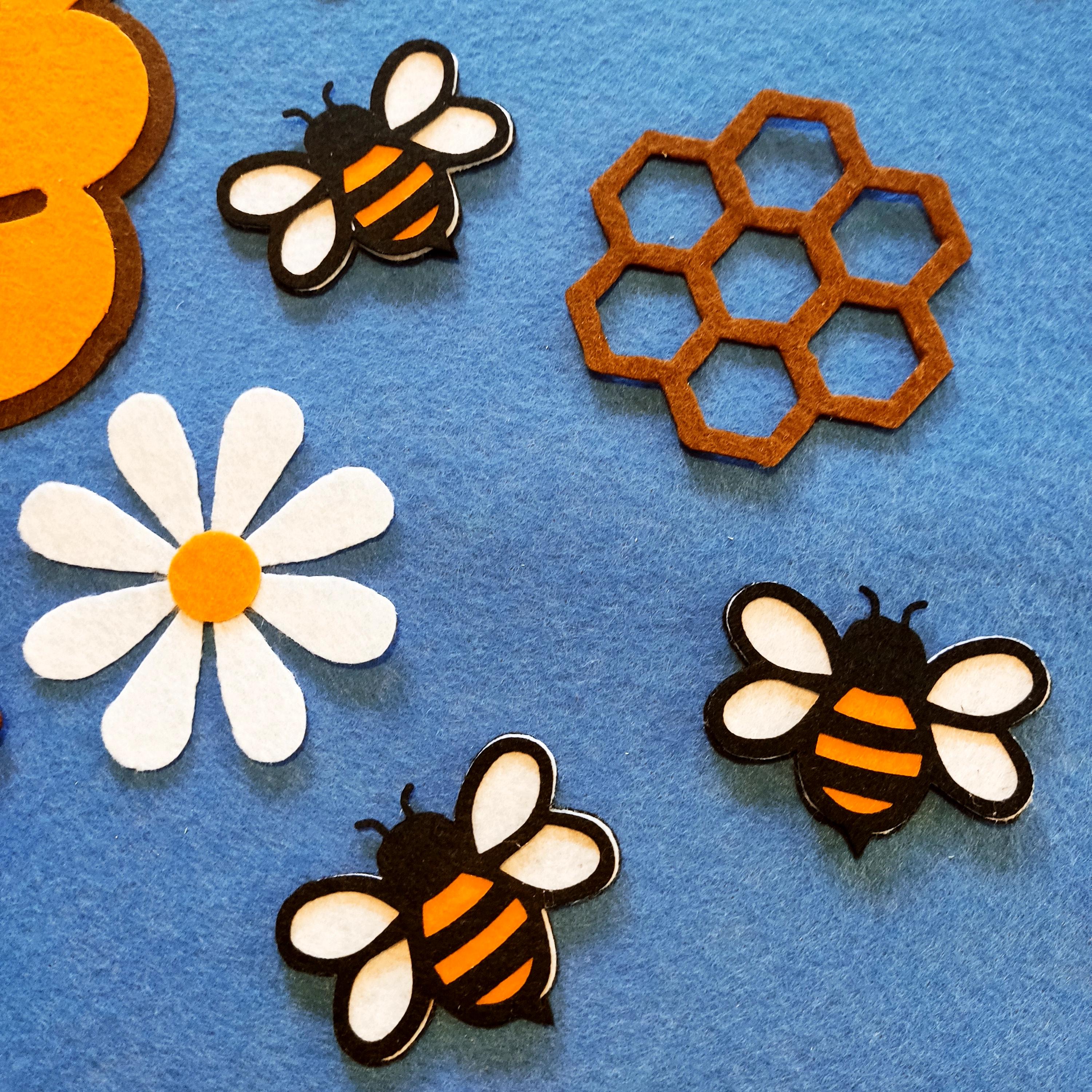 Felt Bees Felt Board Story Quiet Book Felt Set Preschool Storytime ...