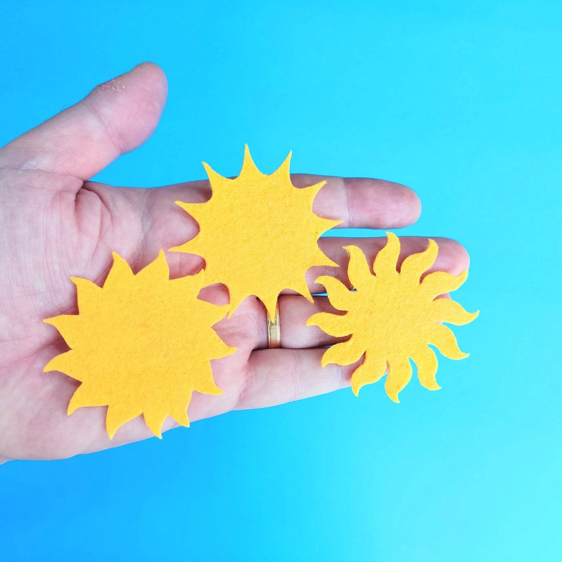 Felt Sun Die-cut Craft Supplies Sun Cutout for Sewing Craft Projects ...